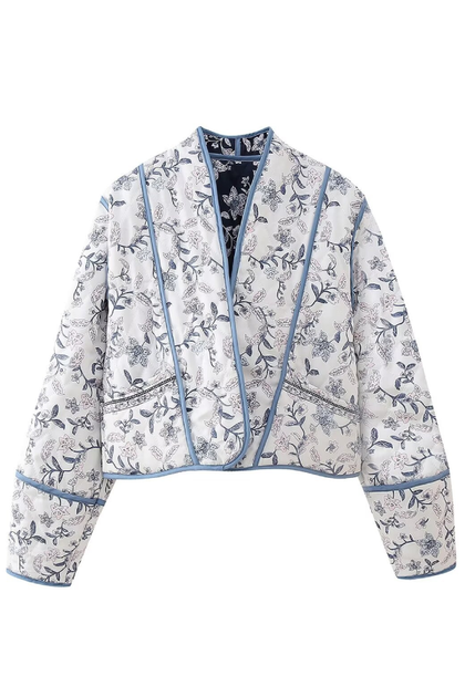 Stand Collar Reversible Quilted Cropped Jacket – JustGraceGirl