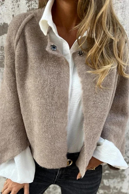 Fashionable Loose Short Cashmere Jacket – JustGraceGirl