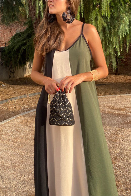 Cartagena Rose Colorblock Slip Dress – JustGraceGirl