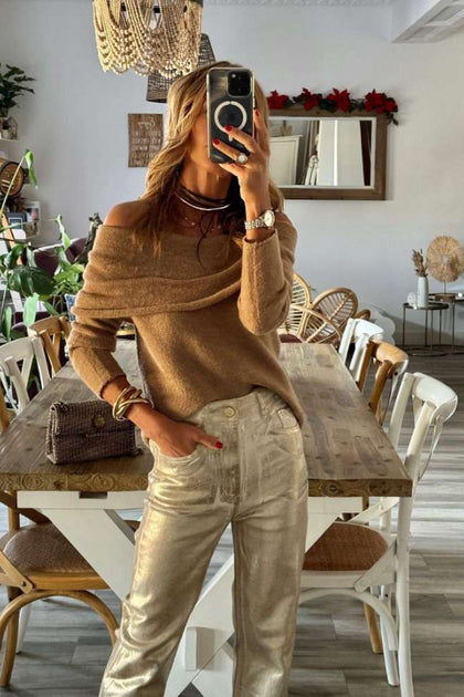 EDGAR BOAT NECK SWEATER – JustGraceGirl